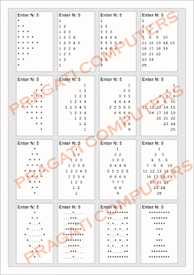 PRACTICE THE PATTERS IN C, C++, JAVA OR IN PYTHON - Narendra Aliani