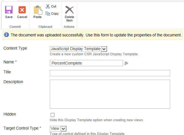 SharePoint Solutions: Create Progress Bar for "% Complete" Column with ...