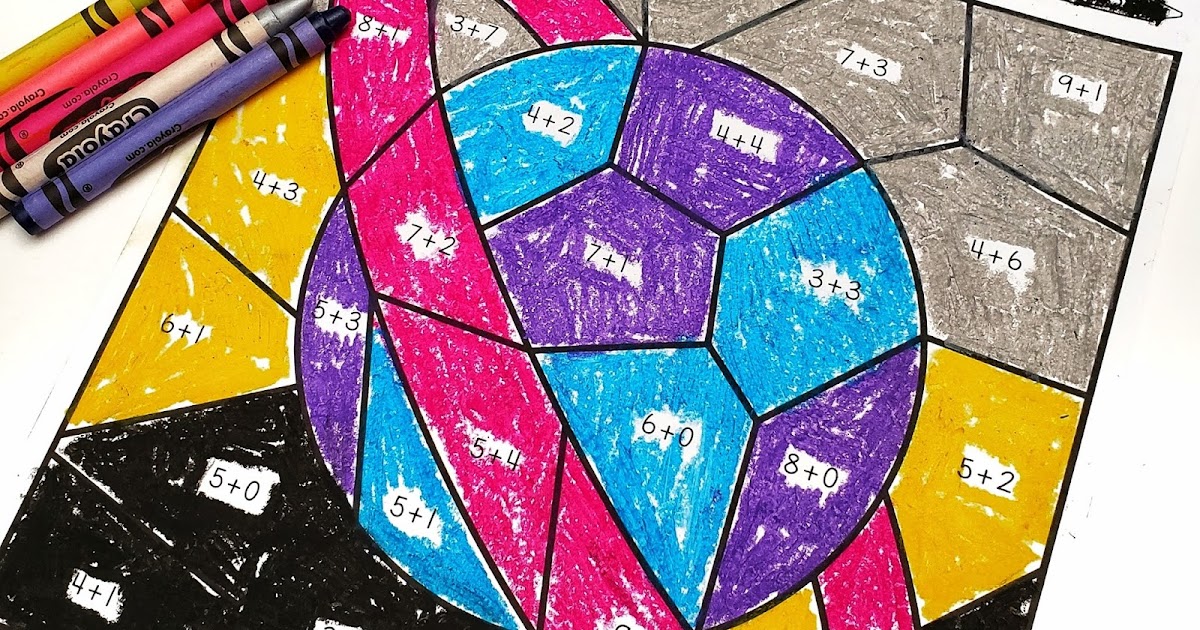 Color by Addition Free Space Themed Printable | Sara J Creations