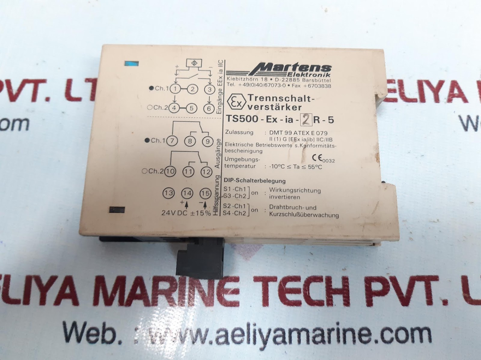 MARTENS ELEKTRONIK TS500-EX-IA-2R-5 ISOLATING AMPLIFIER - Aeliya Marine