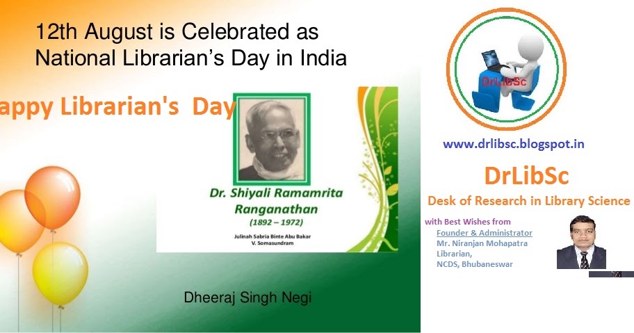DrLibSc - Desk of Research in Library Science: Happy Librarian's day ...