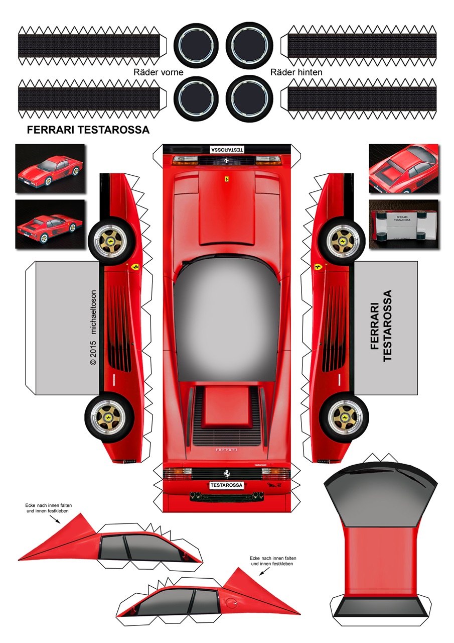 Sp Papel Modelismo Papercraft Ferrari F Ferrari Paper Crafts | My XXX ...