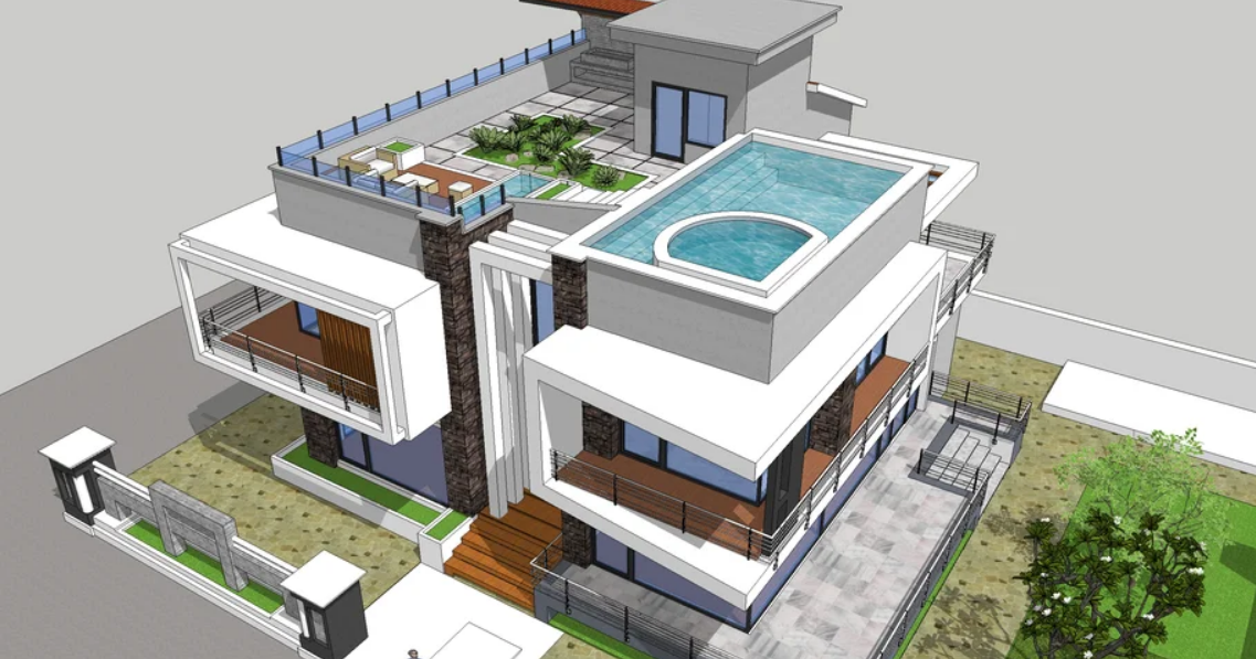 Terrace Garden Details On Cad