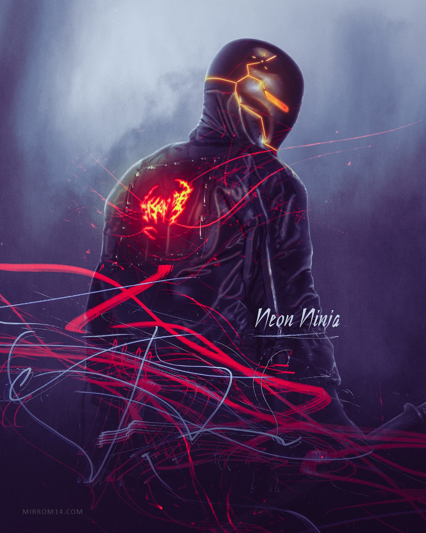 Create a Neon Ninja Photo Manipulation in Photoshop