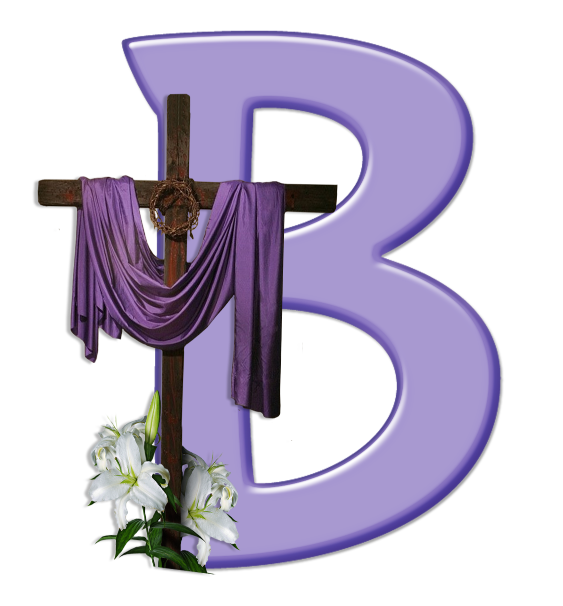 Sussurro de Amor: Alfabeto Decorativo Cruz 2