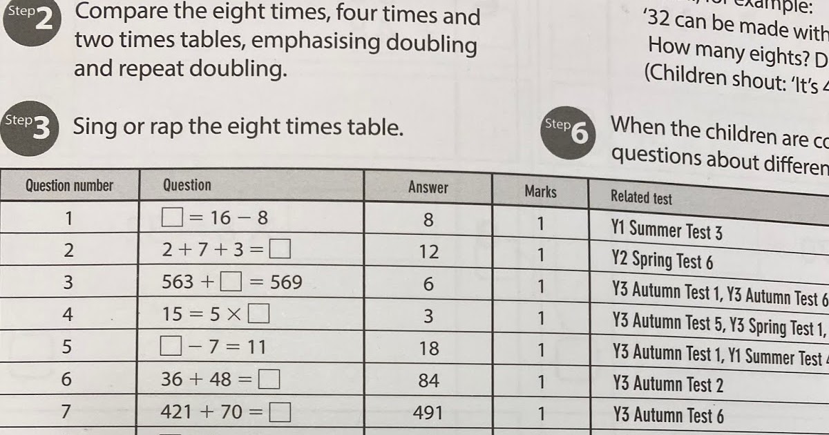 Year 3 Mental Maths Answers Year 3 Mental Maths Answers