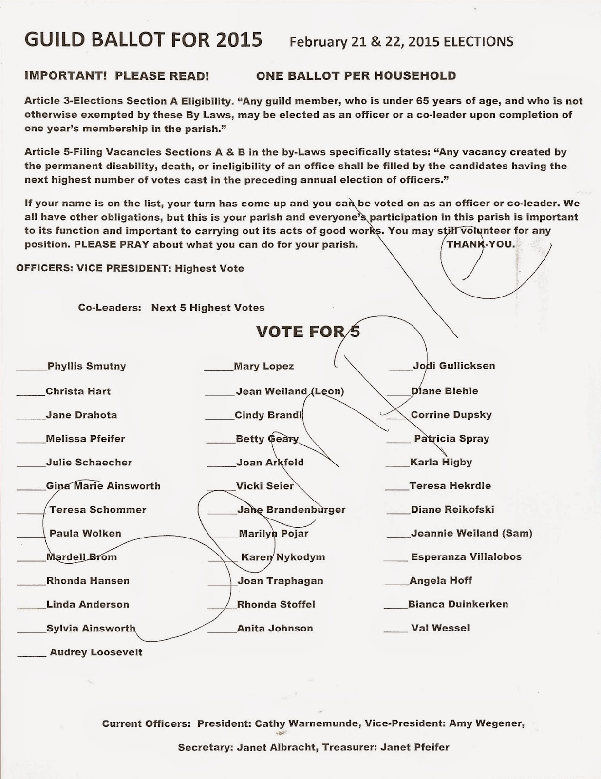 St. Leonard Catholic Church: February 1, 2105 Bulletin + Inserts