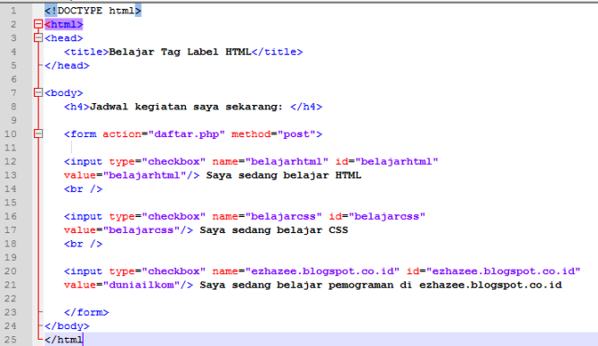Bang Ezha Sharing: Tutorial Form HTML Part 1: Fungsi dan Cara ...