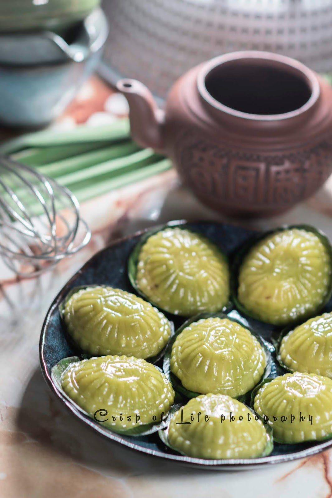 Pandan Nyonya Angku Kuih (Red Tortoise Cake) Recipe - Crisp of Life