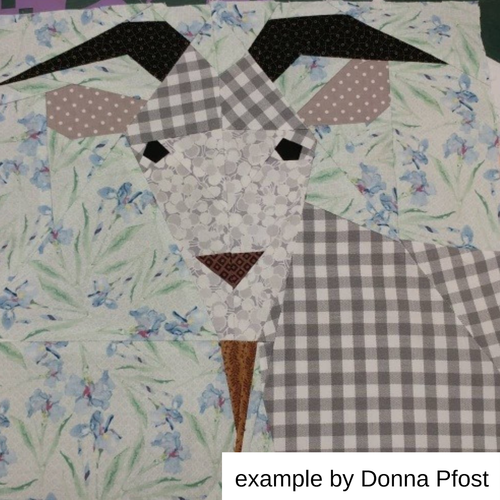 KOHATU Patterns: Paper Pieced Goat Pattern for the Farm Animal Quilt Along.