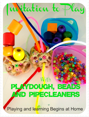 Playing and Learning Begins at Home: Fine Motor~ Playdough Beads and ...