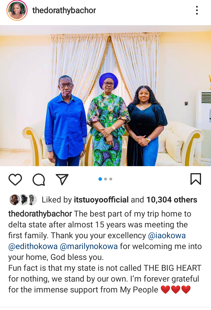 Stella Dimoko Korkus.com: Reality TV Star Dorathy Pays Courtesy Visit ...