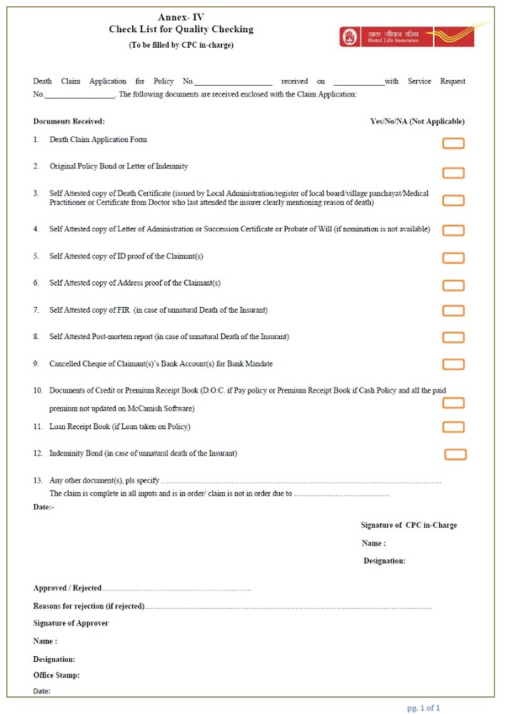 ALL INDIA POSTAL EMPLOYEES UNION - GDS (NFPE): RPLI - PLI :: Standard ...