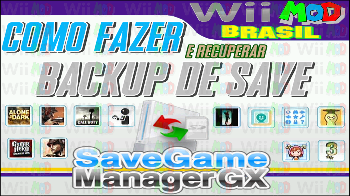 Wii Mod Brasil: Como fazer e recuperar backup de save wii