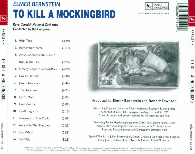 ENTRE MUSICA: ELMER BERNSTEIN - To Kill A Mockingbird (OST)