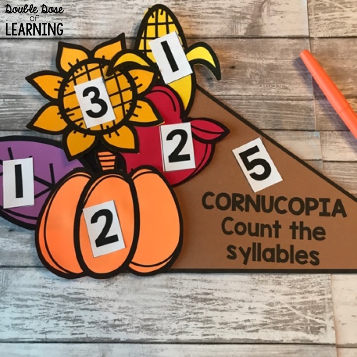 Thanksgiving Math & ELA crafts for 1st and 2nd grade - Double Dose of ...