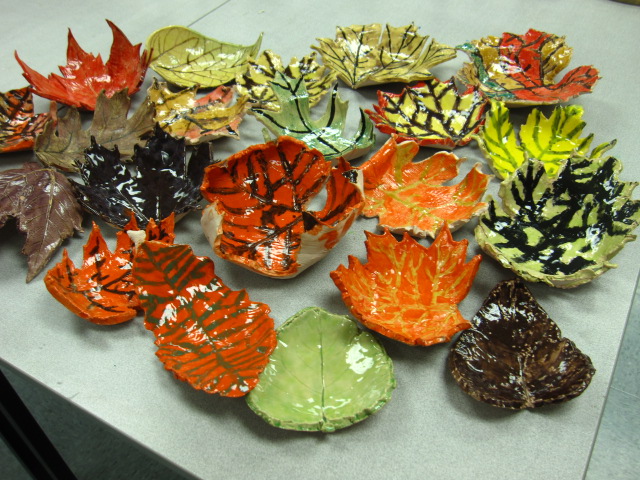 VWMS Art Room: Clay Leaves