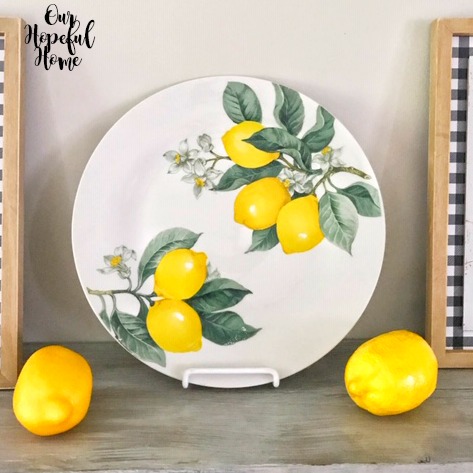 Our Hopeful Home: Summer Farmhouse Decor Using Lemons and Buffalo Check