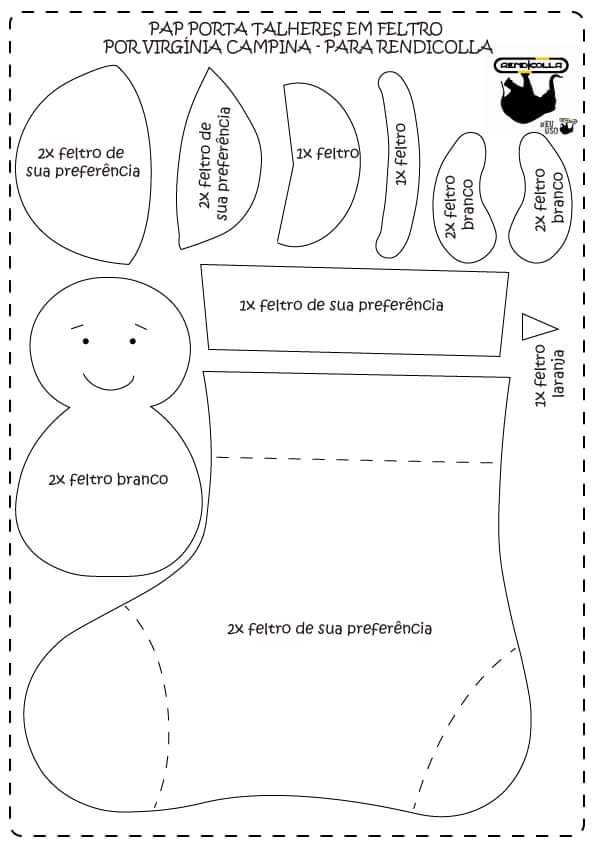 2 Botinha natalina com molde para imprimir