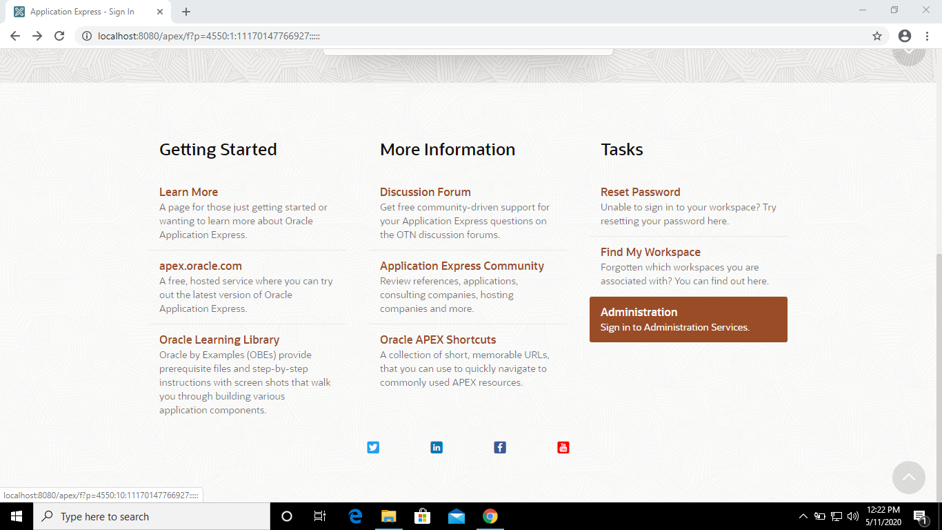Hasan Jawaid Create Workspace On Oracle Apex 20 1