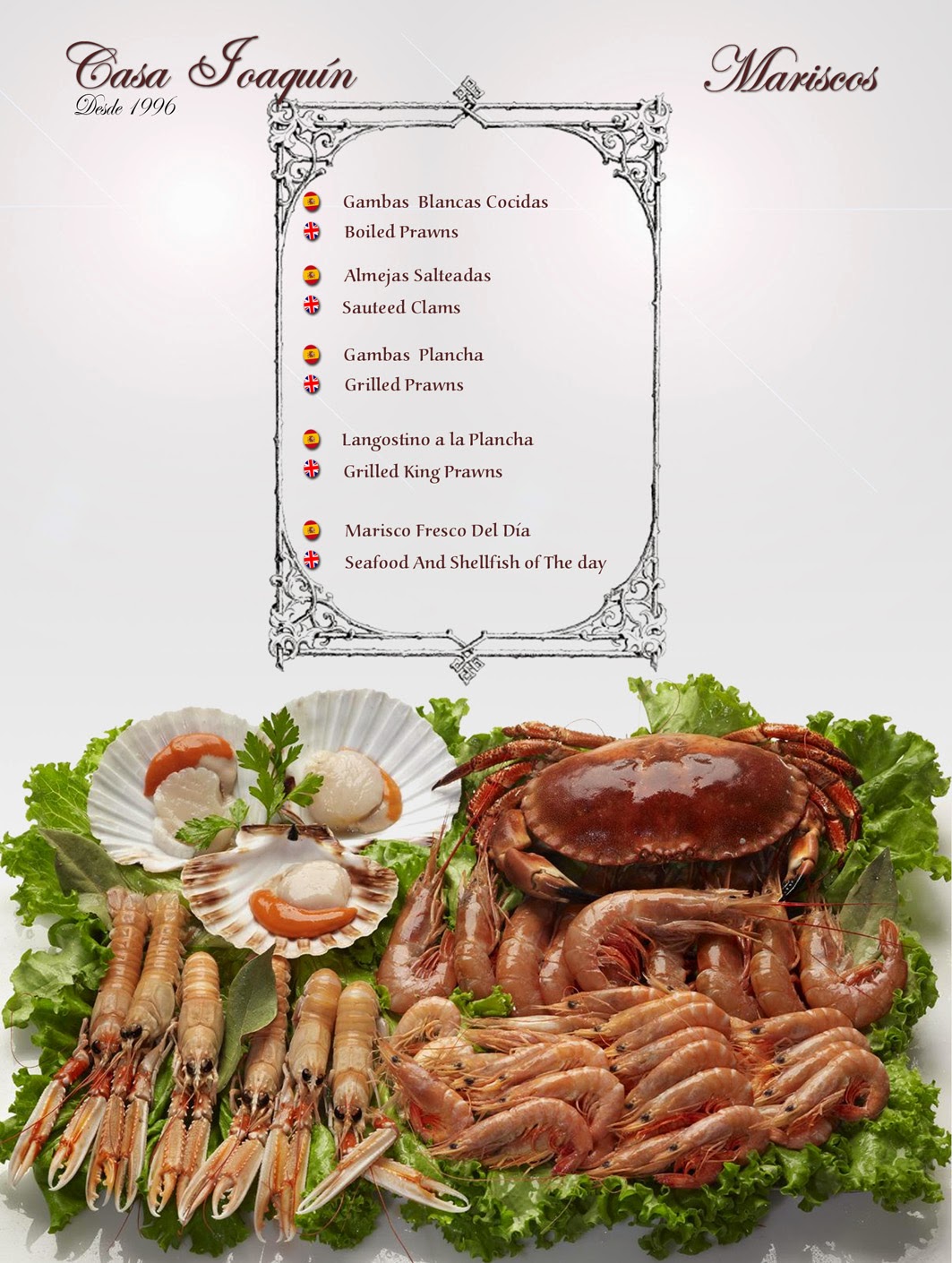 Mariscos ~ restaurante casa joaquin fuente de piedra