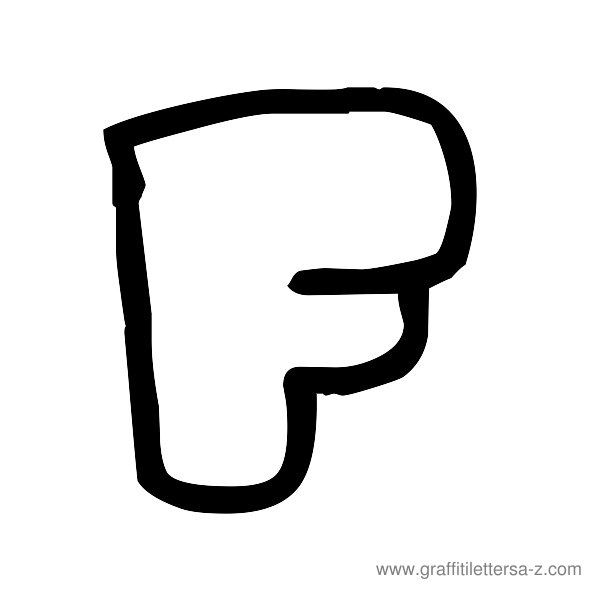 Bubble Letters Graffiti F - Birthday Letter