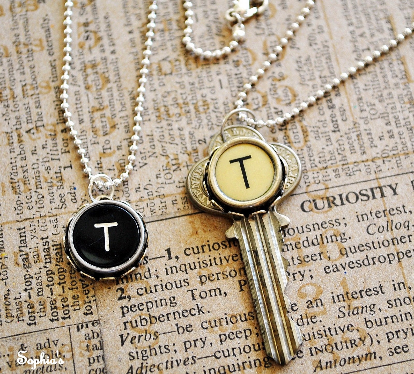 Sophia's: How to Make Typewriter Key Jewelry ~ A Tutorial