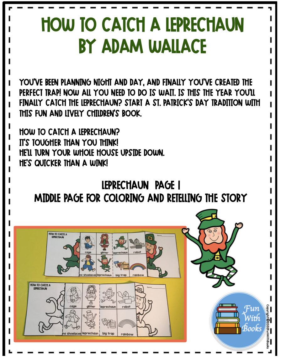 HOW TO CATCH A LEPRECHAUN BOOK CRAFT ~ Book Units by Lynn