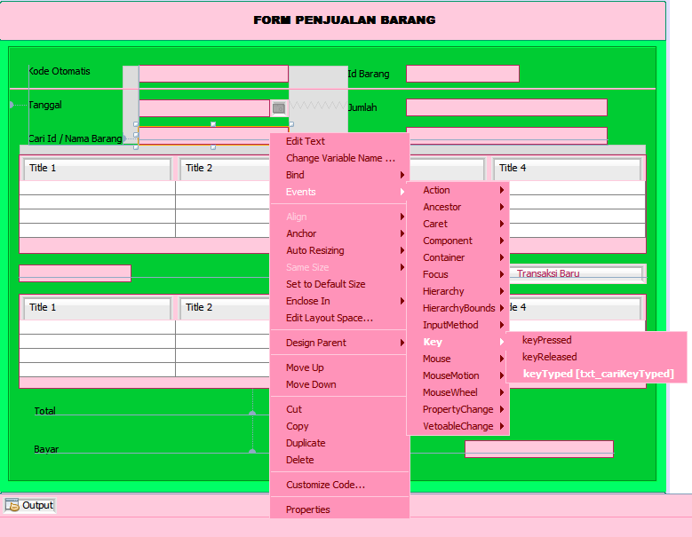 LITA'S BLOG: FORM PENJUALAN BARANG UNTUK SISTEM