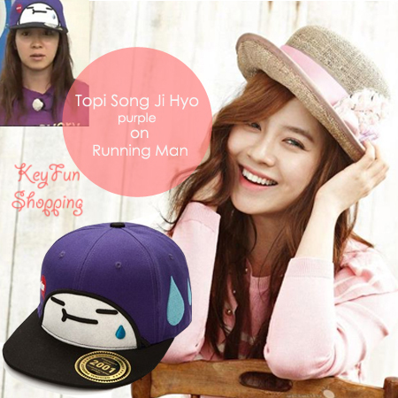 Topi Running Man Song Ji Hyo purple - KeyFun Shopping