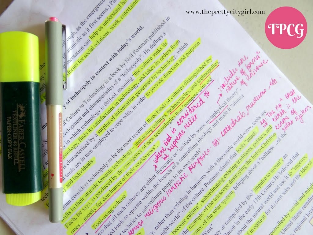 Fun Colour Combinations for Taking Notes - The Pretty City Girl ...