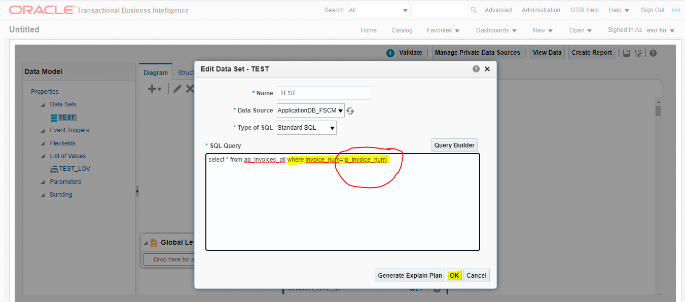 Oracle Application: Oracle Fusion BIP Report: How to Create Data Model ...
