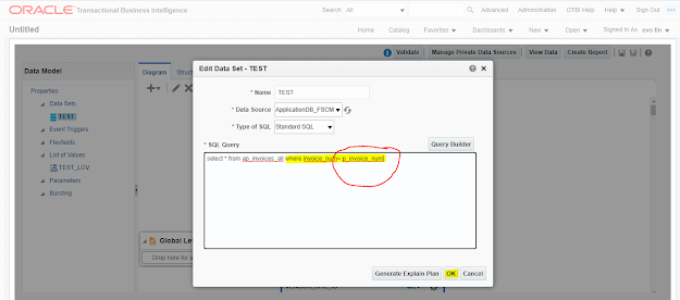 Oracle Application: Oracle Fusion BIP Report: How to Create Data Model - LOV - Parameter ...