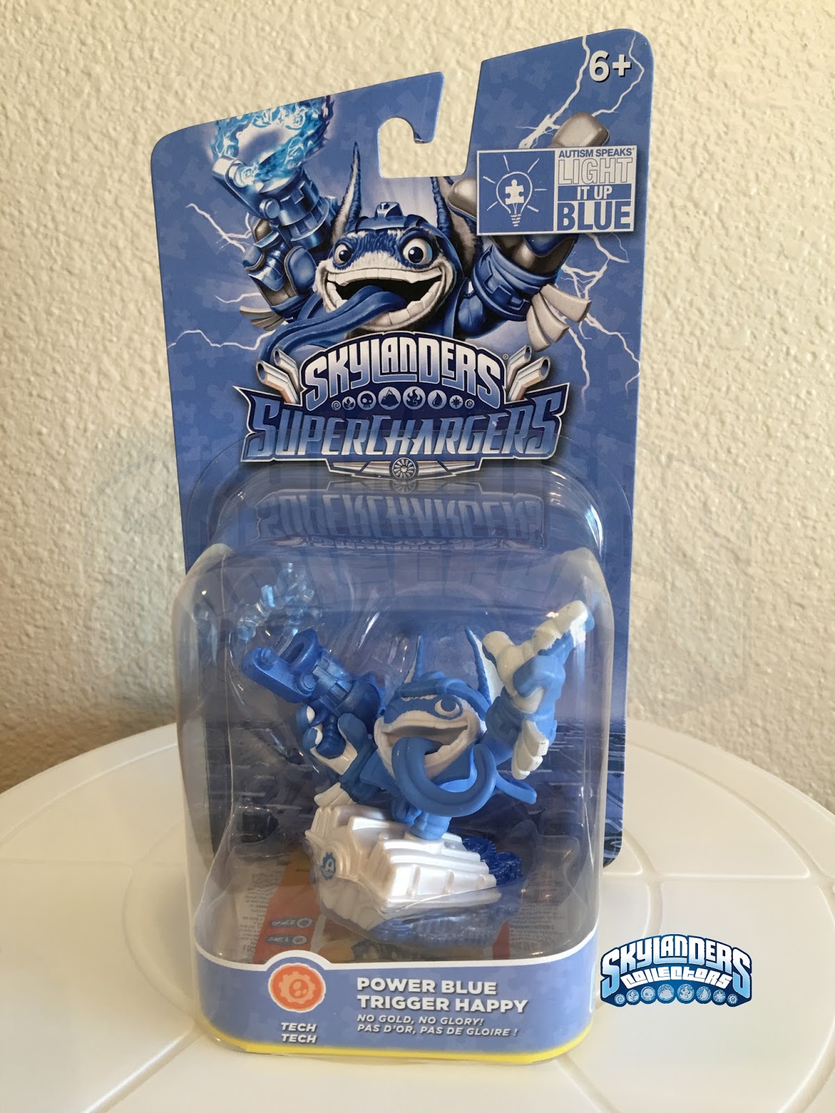 SkyLanders Collectors: Power Blue Trigger Happy boxed pic