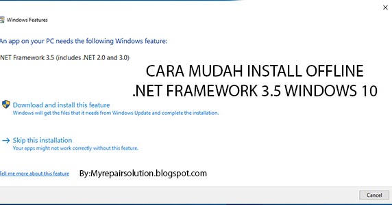 Cara Install .Net Framework 3.5 Windows 10 Secara Manual