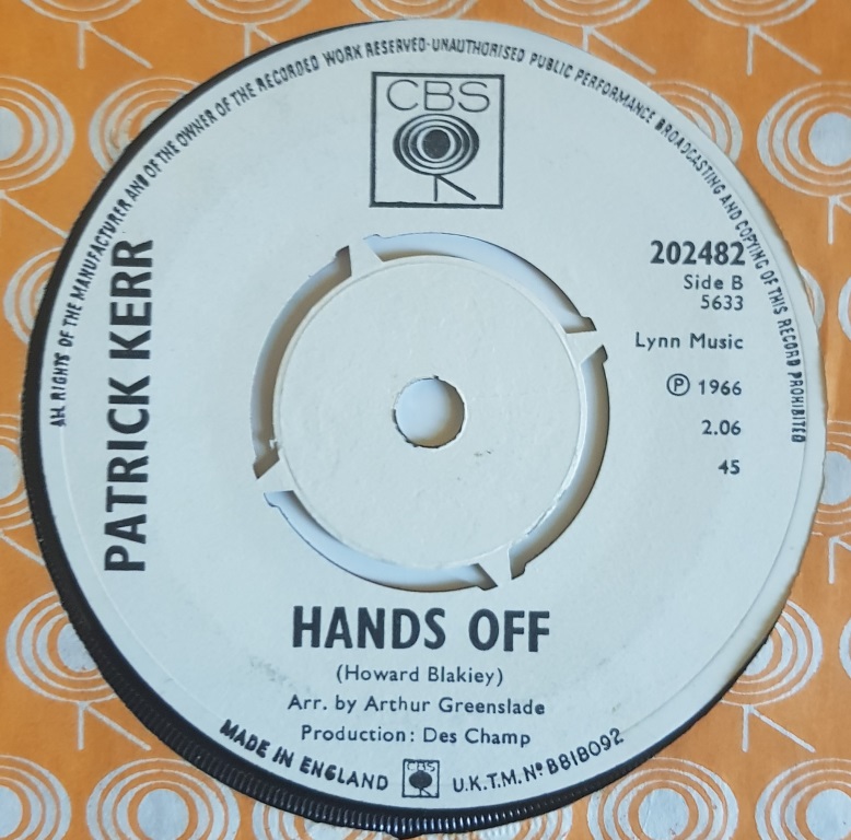 PUREPOP: Patrick Kerr –Hands Off –UK Freakbeat Mod Rocker (1966)