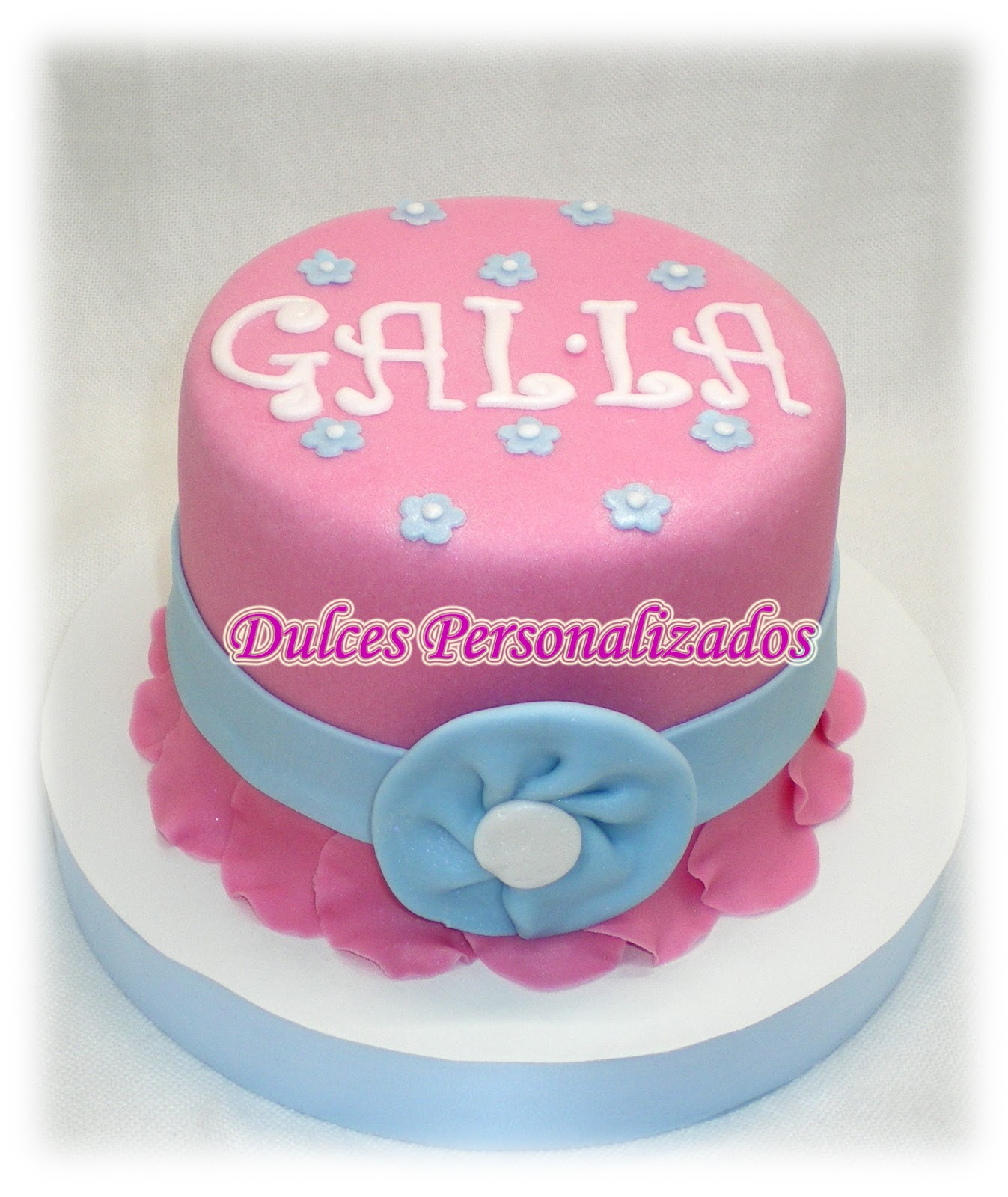 Dulces Personalizados: TARTA ROSA Y AZUL