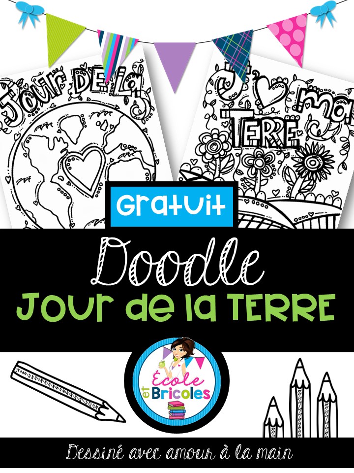 École et bricoles: GRATUITÉ: Doodle spécial Jour de la Terre