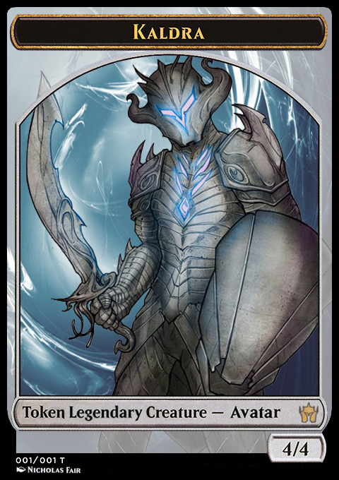 Card Stock: Custom Tokens #2: Colorless 4/4 Avatar (from Helm of Kaldra)