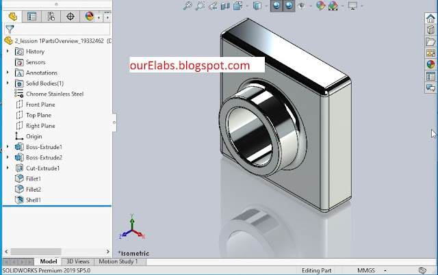 solidworks parts overview tutorial ~ Ourengineeringlabs