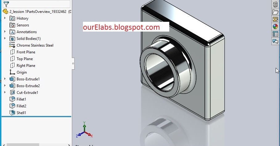 solidworks parts overview tutorial ~ Ourengineeringlabs