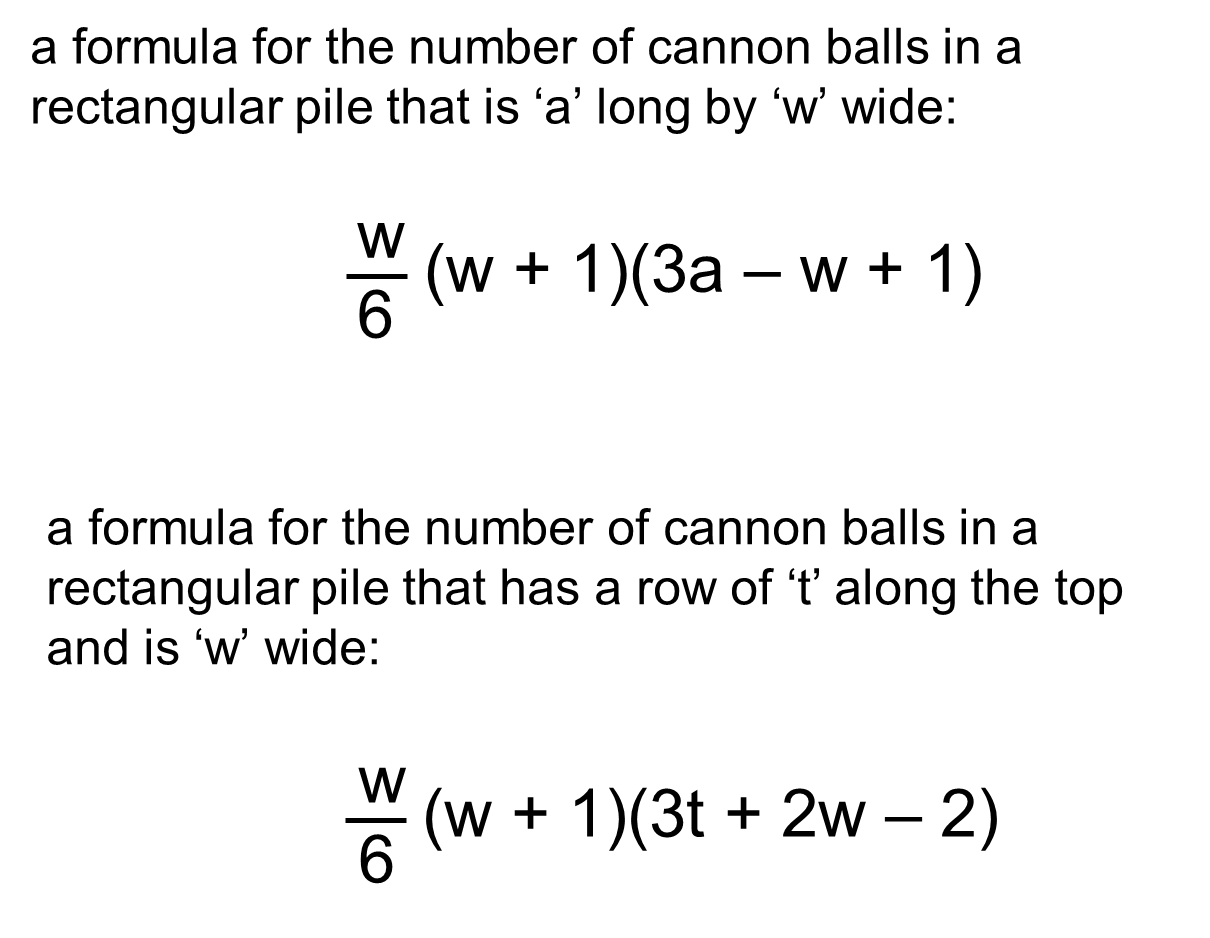 MEDIAN Don Steward mathematics teaching: cannon ball counting