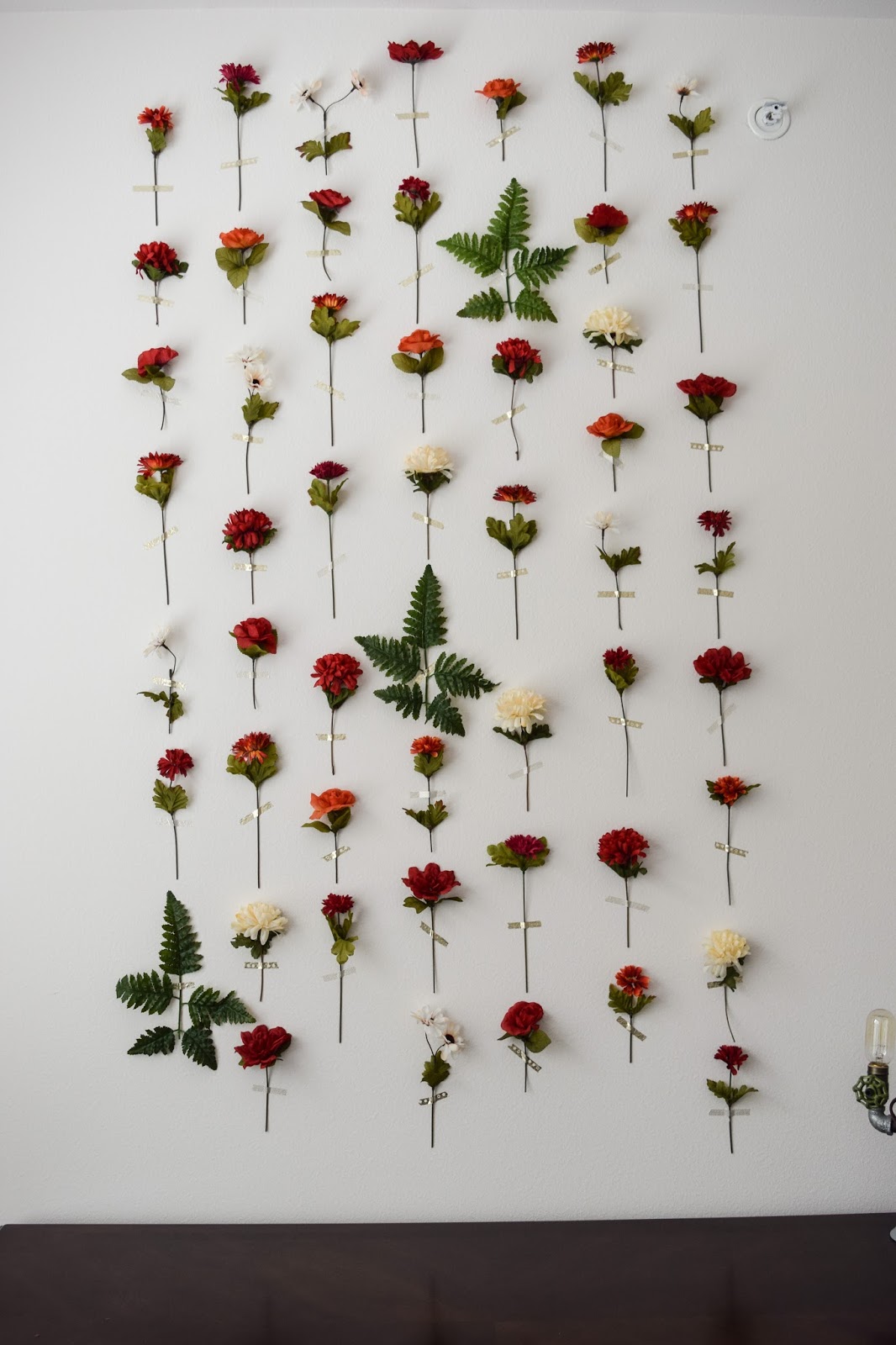 DIY flower wall | The Red Pencil Box