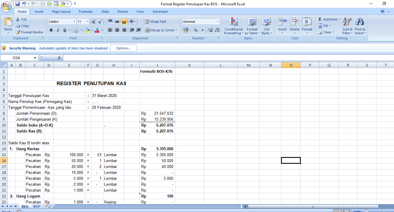 CONTOH FORMAT LAPORAN SPJ BOS TAHUN 2020 - tasADMIN