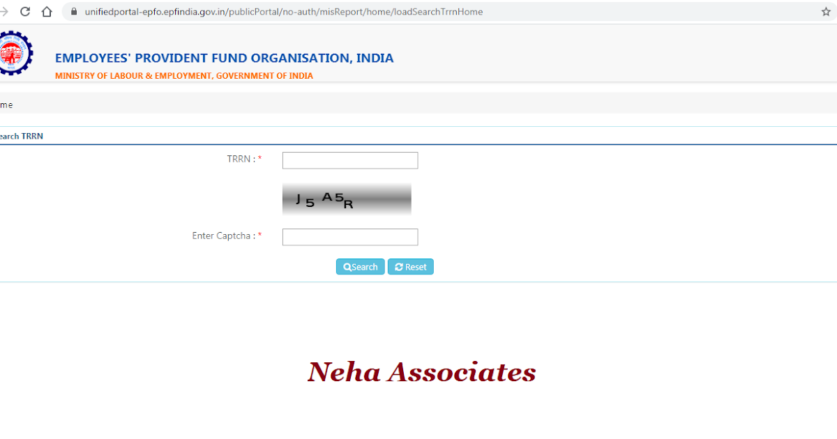 HOW TO SEARCH EPF CHALLAN WITH TRRN DETAIL, (PF CHALLAN KE TRRN DETIAL ...