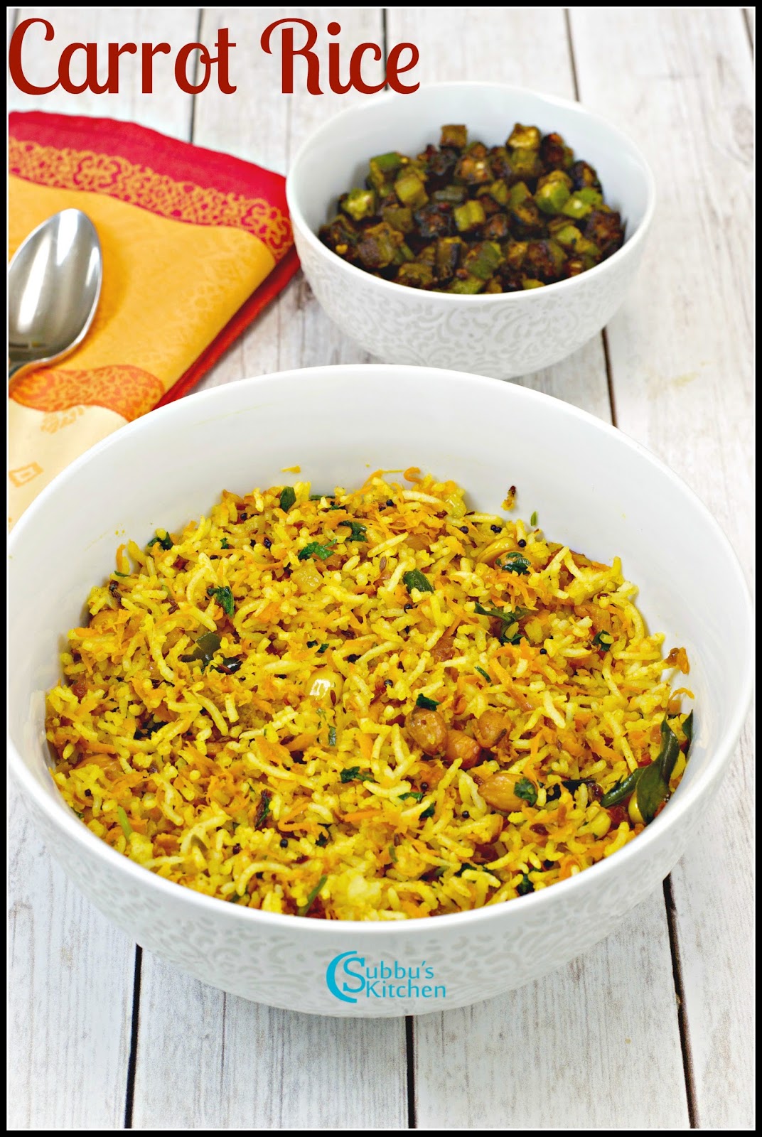 Carrot Rice - Subbus Kitchen