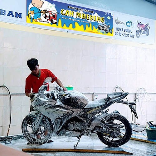 Desain Spanduk Banner Cuci Motor dengan CorelDraw (Free CDR ...