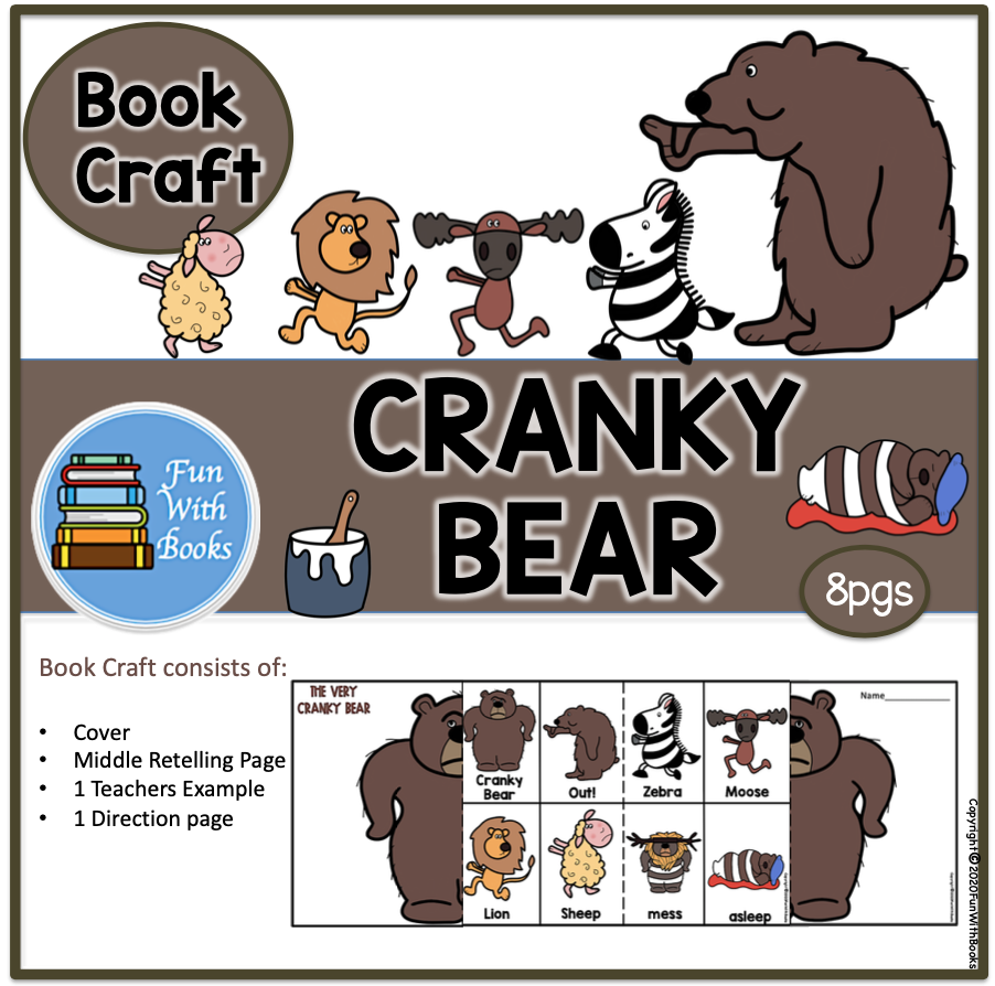 THE VERY CRANKY BEAR BOOK CRAFT ~ Book Units by Lynn THE VERY CRANKY BEAR BOOK CRAFT ~ Book Units by Lynn