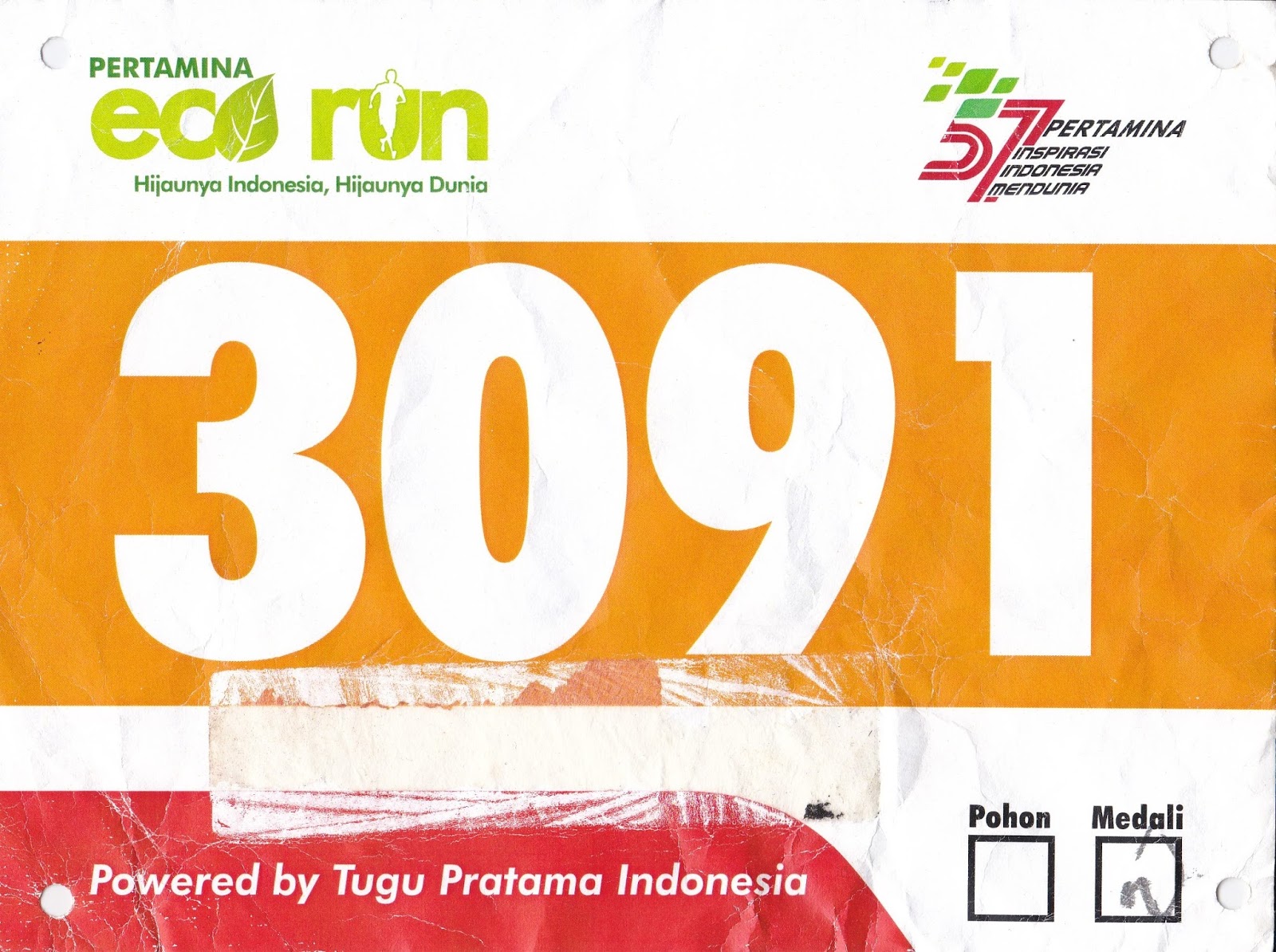 BiB Number My Running Road & Trail In Indonesian - Asep Zaenuri