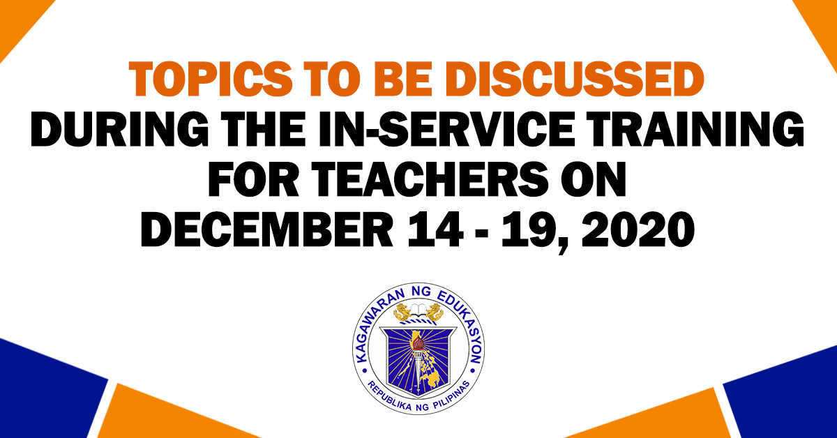 TOPICS TO BE DISCUSSED DURING THE IN SERVICE TRAINING FOR TEACHERS ON topics-to-be-discussed-during-the-in-service-training-for-teachers-on